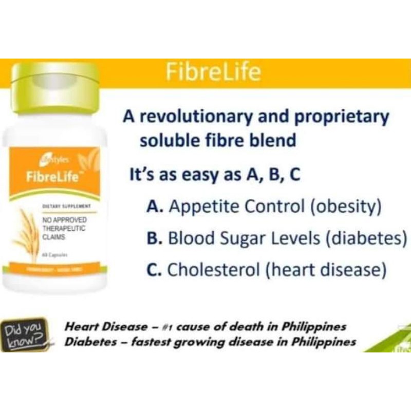 Lifestyle FIBRELIFE 60 capsule | Shopee Philippines