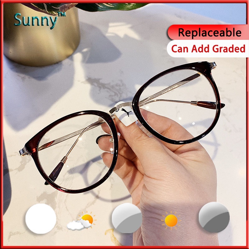 Photochromic Anti Radiation Graded Glasses For Women Men Anti Blue ...
