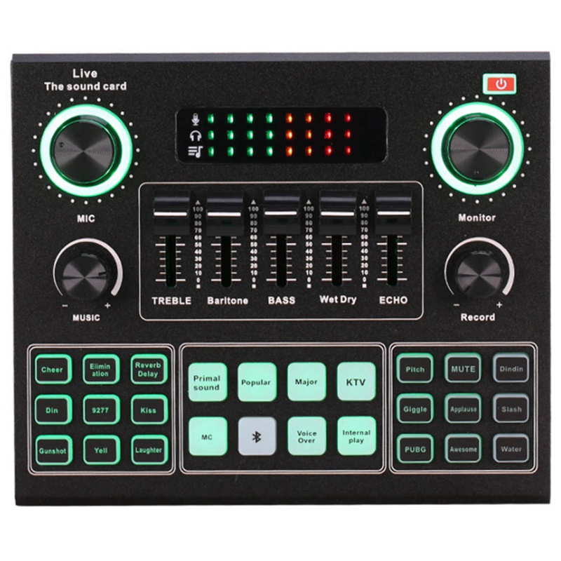 V9 Bluetooth Sound Card USB Headset Web Radio Real Time Sound Card ...