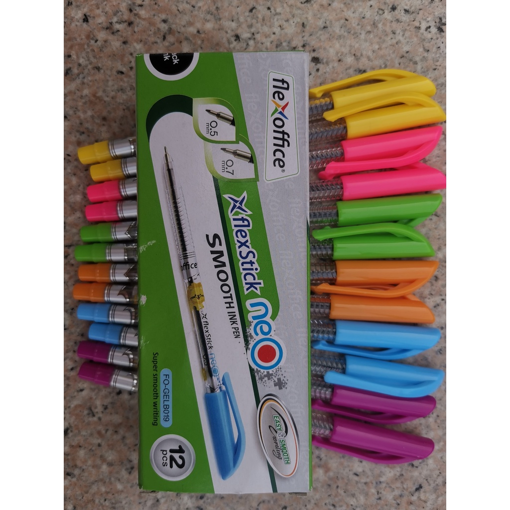 [FlexOffice] FlexStick Neo Smooth ink pen (Ballpen) 12pcs Black ink ...