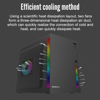 INPLAY PC Case Computer Desktop Case with Pre-Installed GS200BK PSU 2 ...