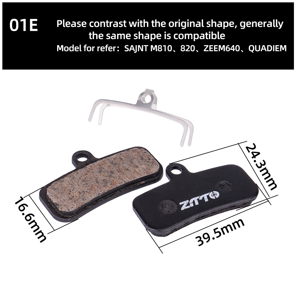ZTTO MTB Semi Metal Bicycle Brake Pads 1Pairs Universal For M8020 M6100 ...