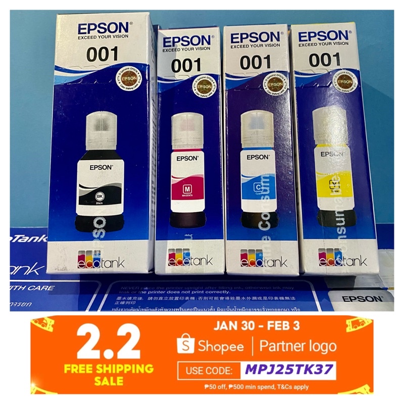 001(1set BK C YM)Premium High Quality Ink for L4150, L4160, L6160, L6170, L6190 | Shopee Philippines