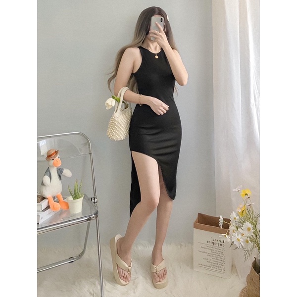 Julia Halter Sando dress With Slit Elegant casual dress Summer Dress ...