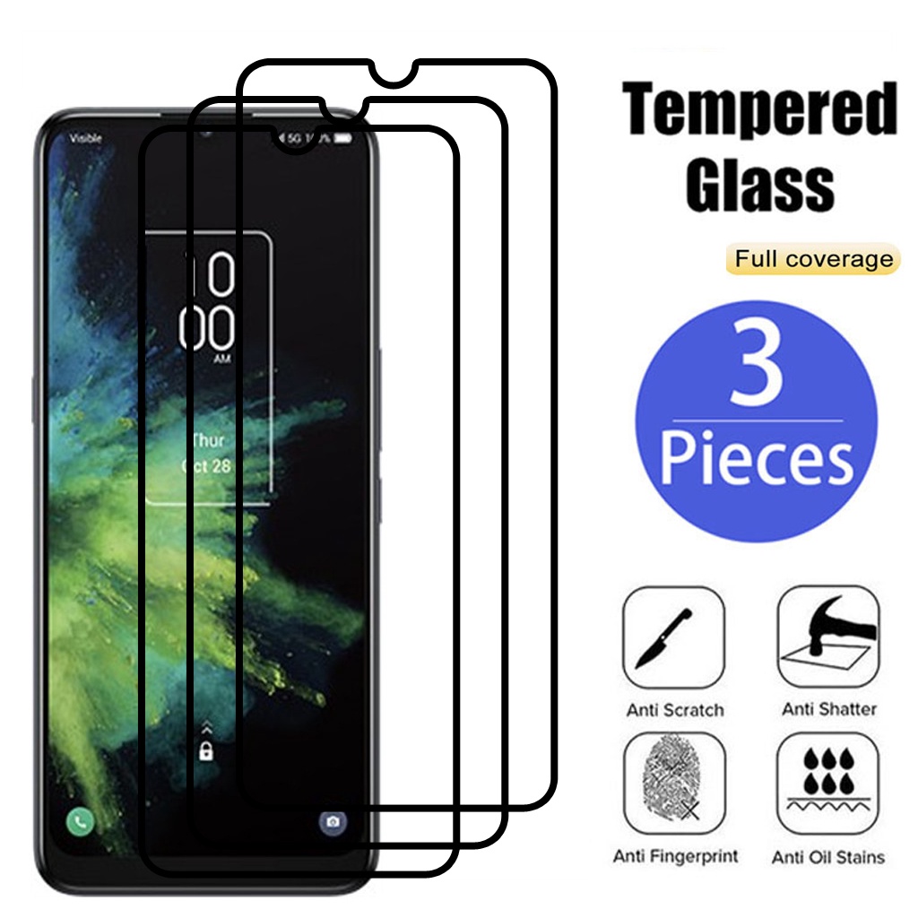 Full Cover Tempered Glass for TCL 20R 5G Screen Protector Anti-Scratch ...