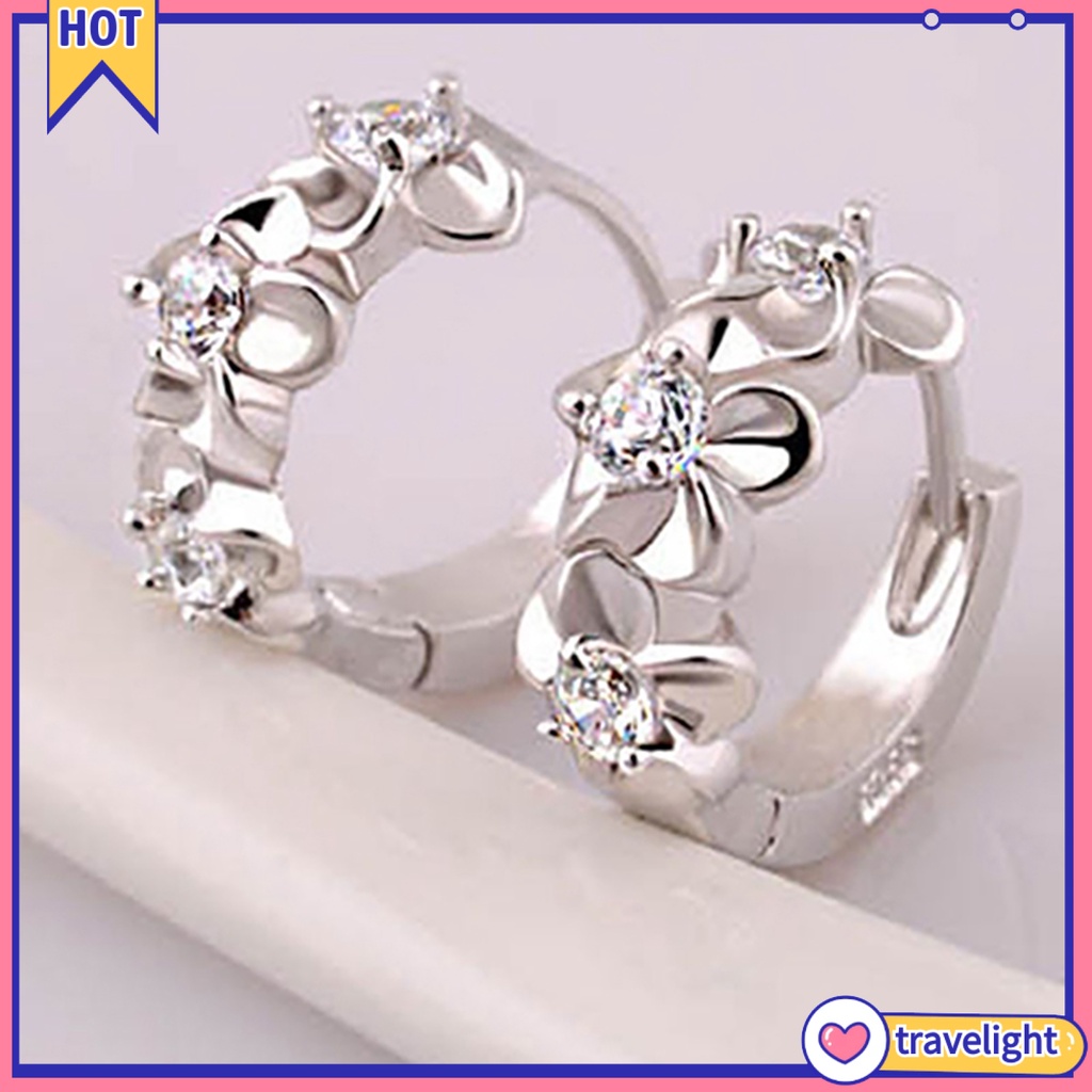 【TL】Ear Cuff Attractive Camellia Flower Design Copper Women Fashion Ear ...