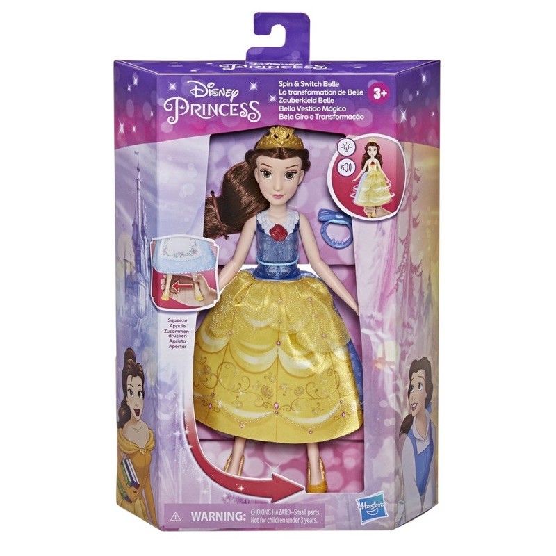 Disney Princess Spin and Switch Belle Quick Change Fashion Doll and ...