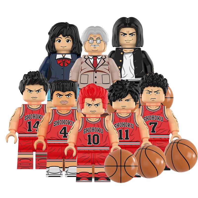 Japanese Anime Slamdunk Hanamichi Sakuragi Kaede Rukawa Haruko Figures ...