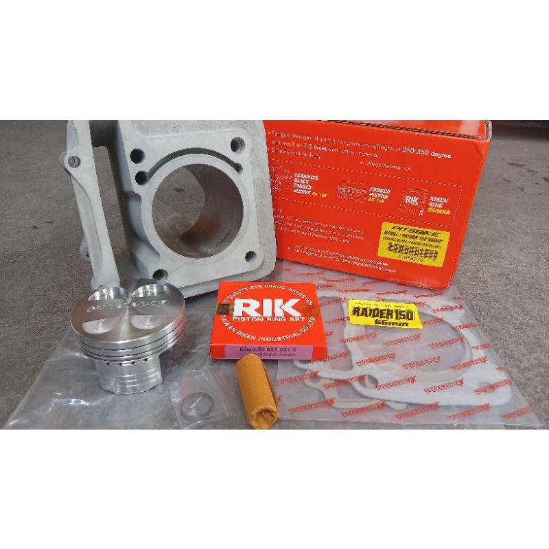 RAIDER150 CARB 66MM CHOMEBORE CERAMIC CYLINDER BLOCK FLAT FORGED ...