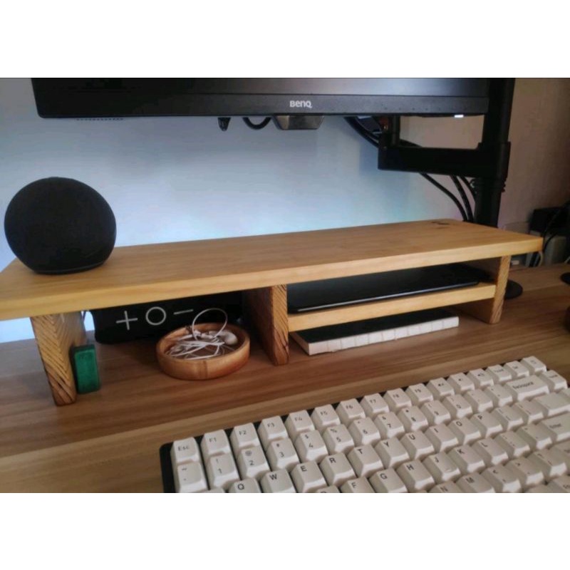 Wooden Monitor Riser Stand with Shelves | Shopee Philippines