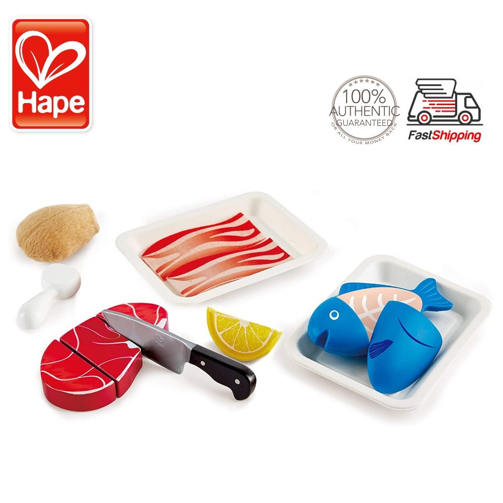 Hape E3155 Tasty Proteins, Realistic Kitchen Playset Wooden Toys ...