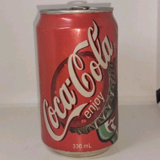 1999 Coca Cola Enjoy Bottle Cap Design Coke Collectible Regular Red Can ...
