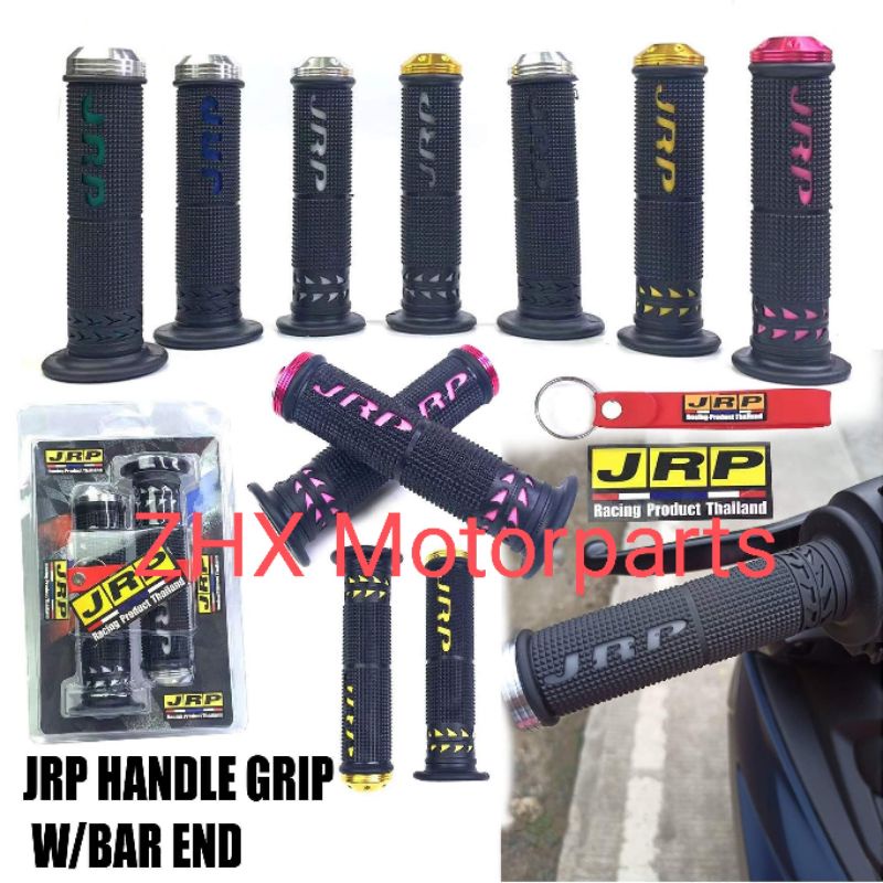 JRP Handle Grip With Alloy Bar End Free Keychain Universal Motorcycle ...