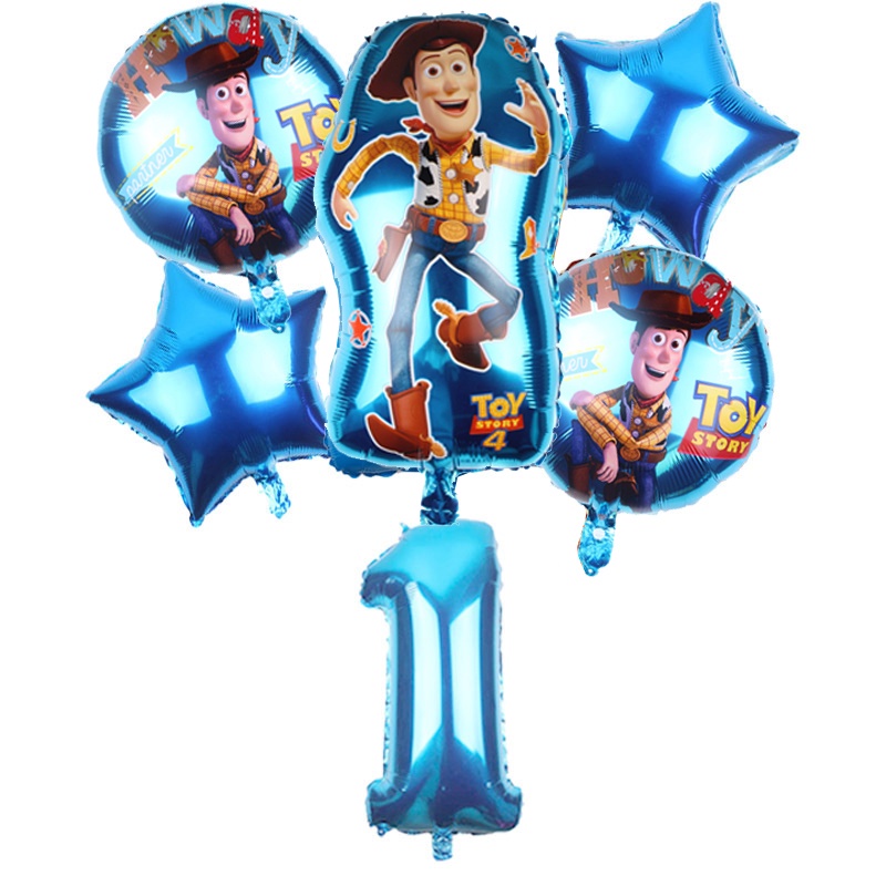 Toy Story Theme Cartoon Woody Foil Balloon Number Balloon Birthday ...