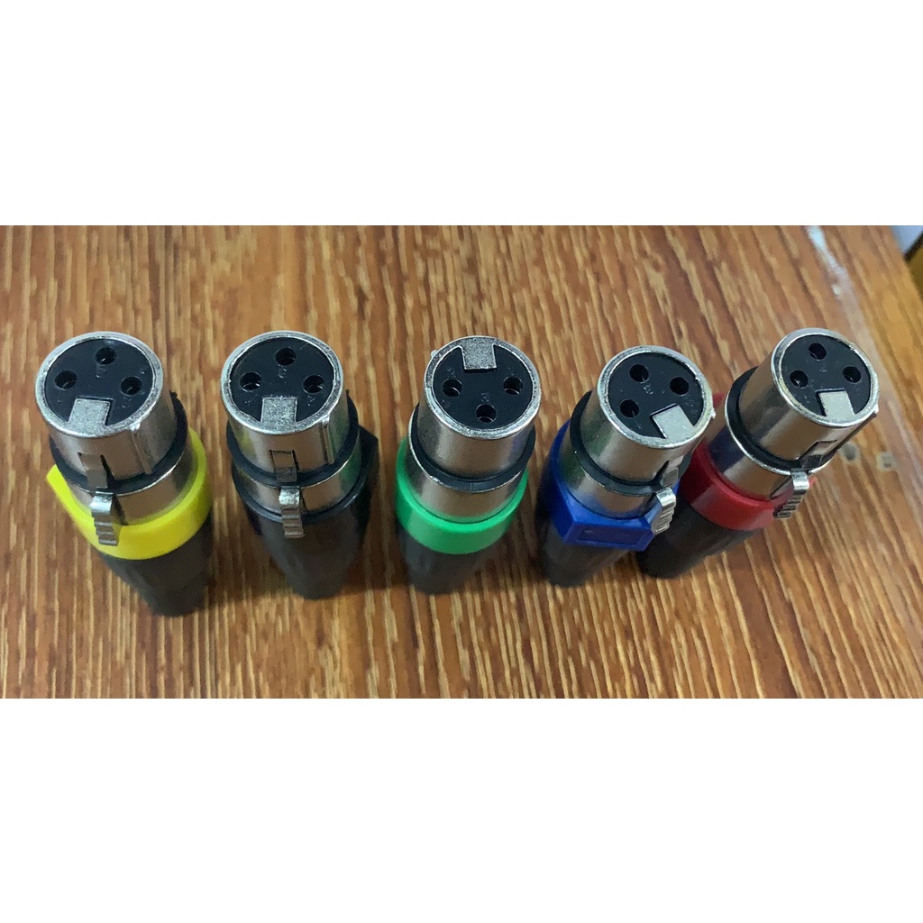 5 pcs 5 colors high quality four core professional speaker plug Cannon ...