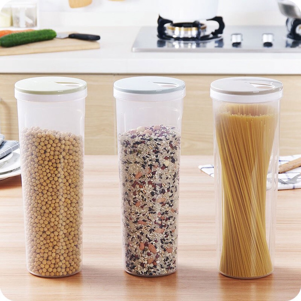 Multipurpose Tall Clear Spaghetti Storage Pasta Noodle Grains Rice ...