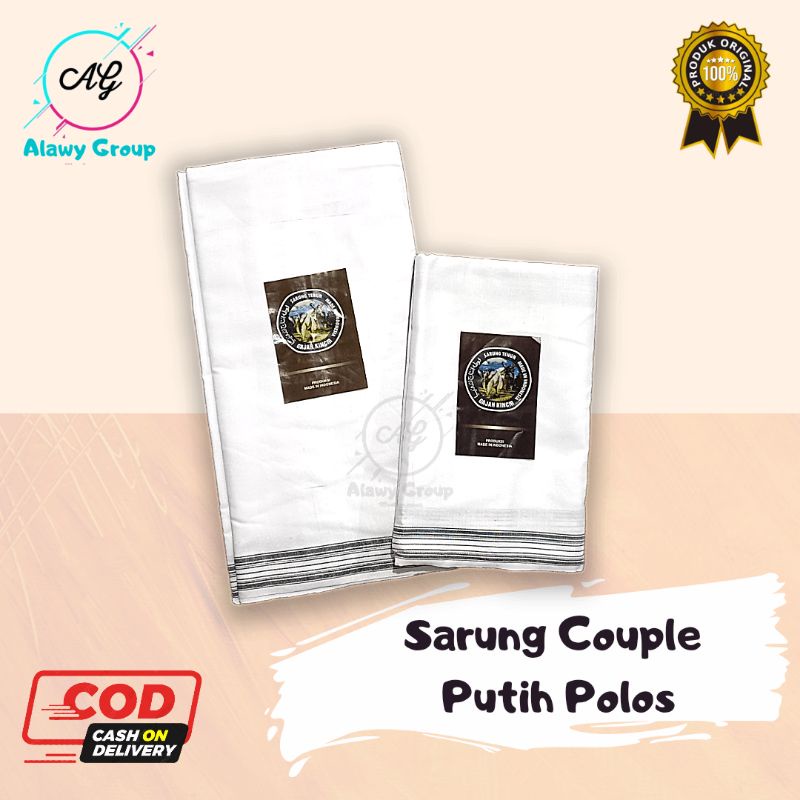 PUTIH Plain White Sarong Couple Uniform Set Adult Children Smooth ...