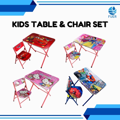 Kids Foldable Character Study Table and Chair Set | Shopee Philippines