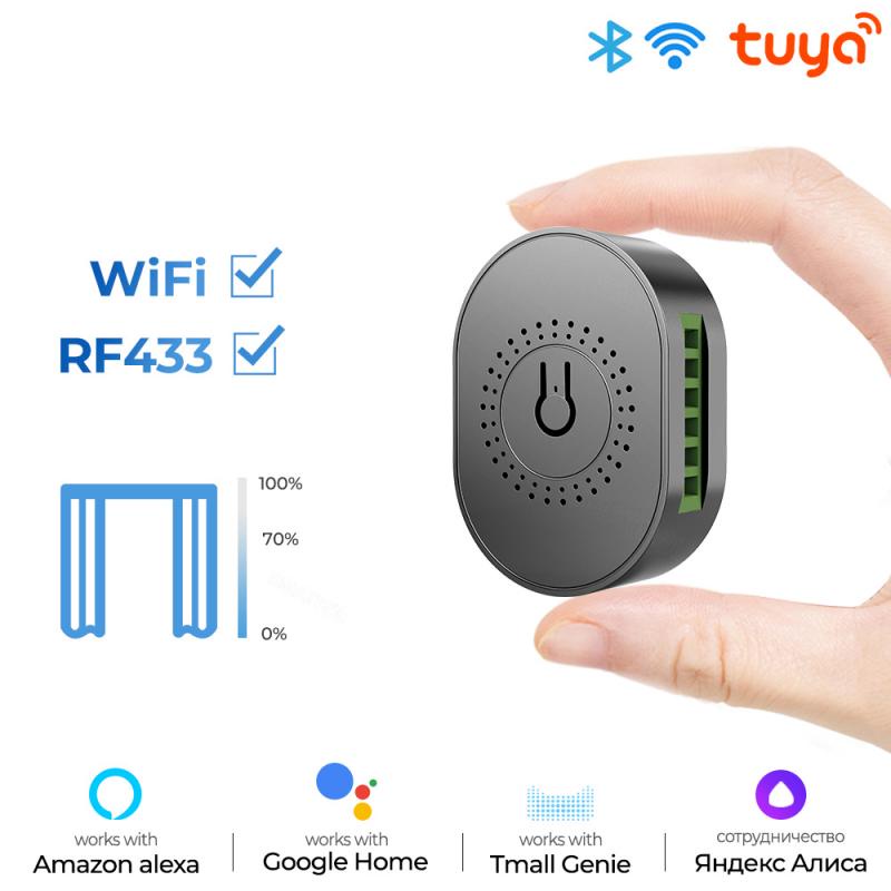 HOT Tuya Mini WiFi RF433 Blind Curtain Switch Module Electric Roller ...