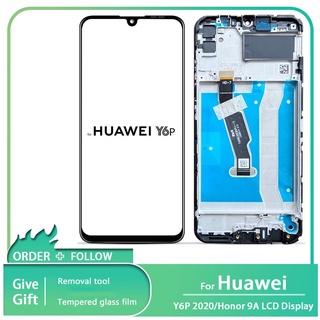 For Huawei Y6P 2020 MED-L29 MED-LX9 LCD Display Touch Screen Digitizer Assembly with Frame ...