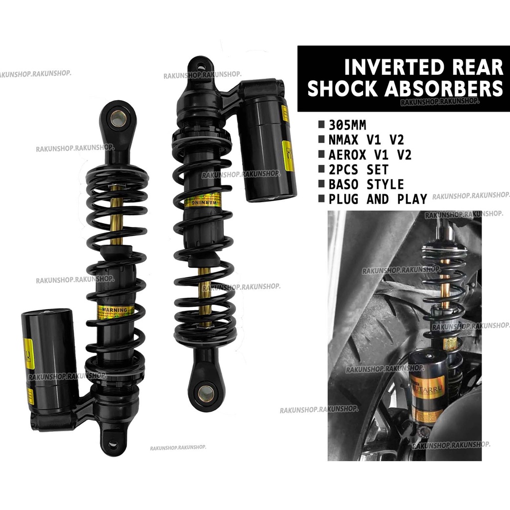 Yamaha AEROX NMAX V1 V2 MUTARRU INVERTED Rear shock absorbers BASO ...