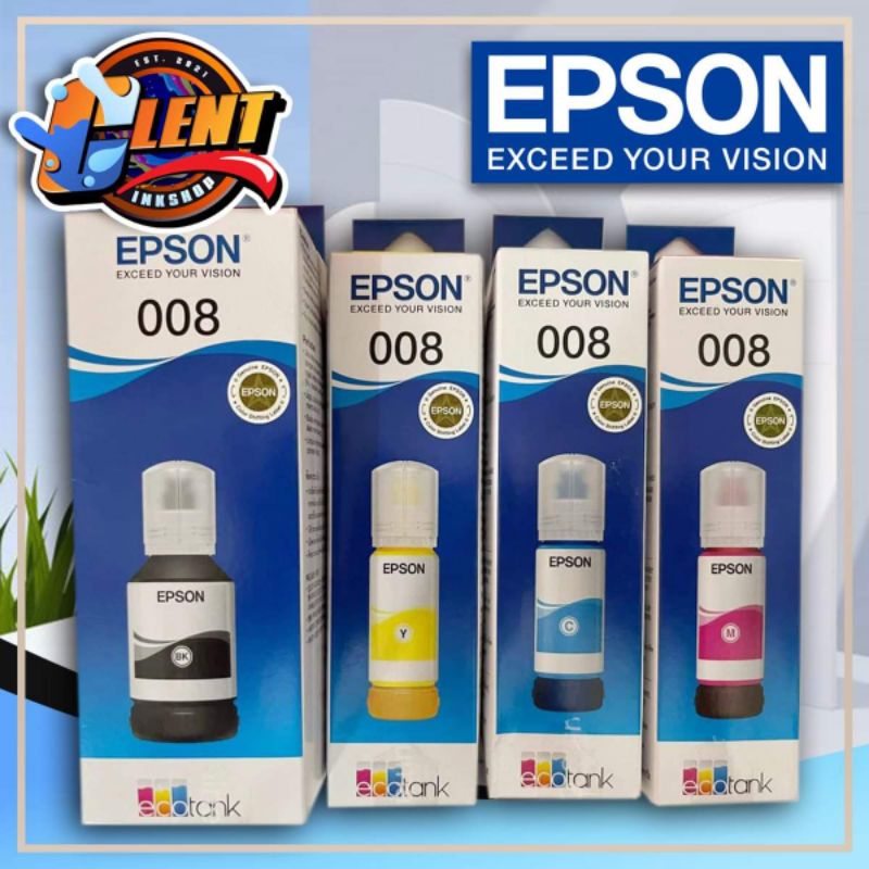 Epson 008 Genuine Pigment Ink CMYK | Shopee Philippines