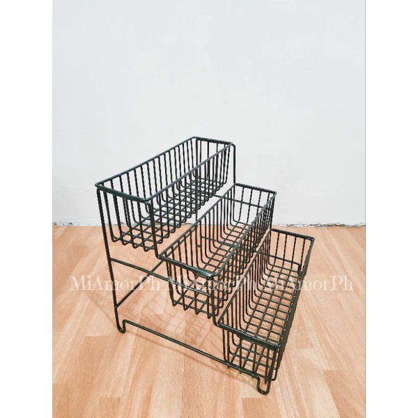 (3-Layer) Kitchen Spices Condiments Rack Hanging Storage Basket ...