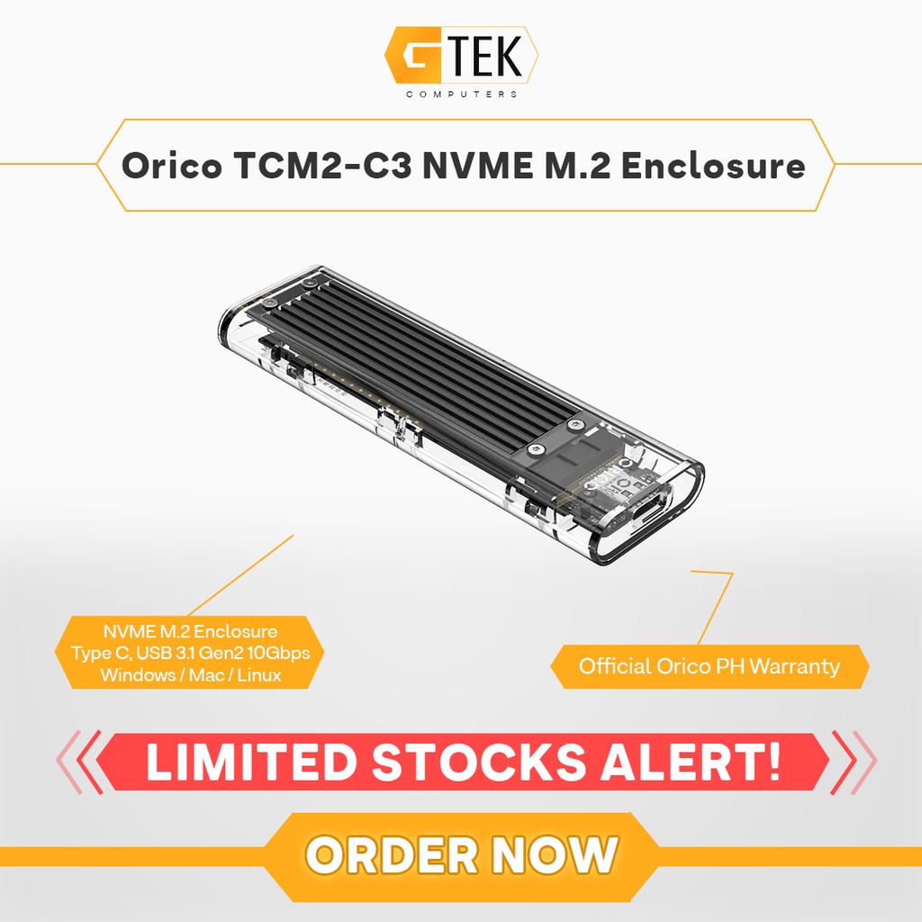 Orico TCM2-C3 NVME M.2 SSD Enclosure | Shopee Philippines