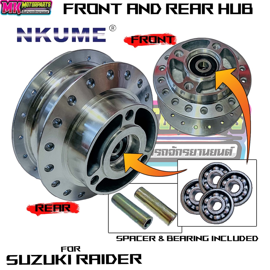 Hub Set with Bearing for Raider 150 Carb / Fi | Shopee Philippines