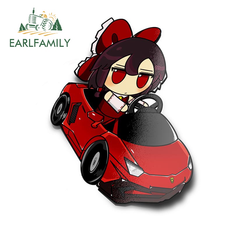 EARLFAMILY 13cm x 11.1cm for Hakurei Reimu Touhou Project Car Stickers ...