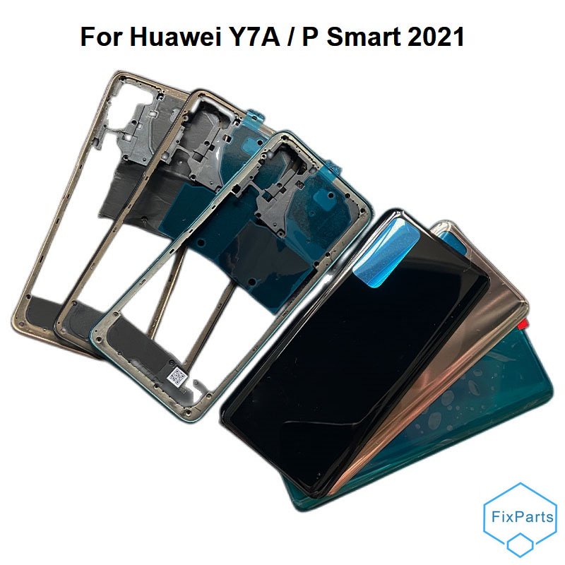 For Huawei Y7A Middle Frame Front Bezel Lcd Holder Metal Back Battery ...