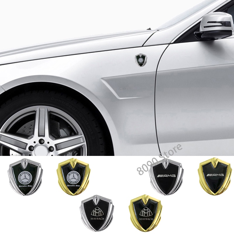 3D Metal Shield Car Body Emblem Sticker Auto Side Cover Scratches ...