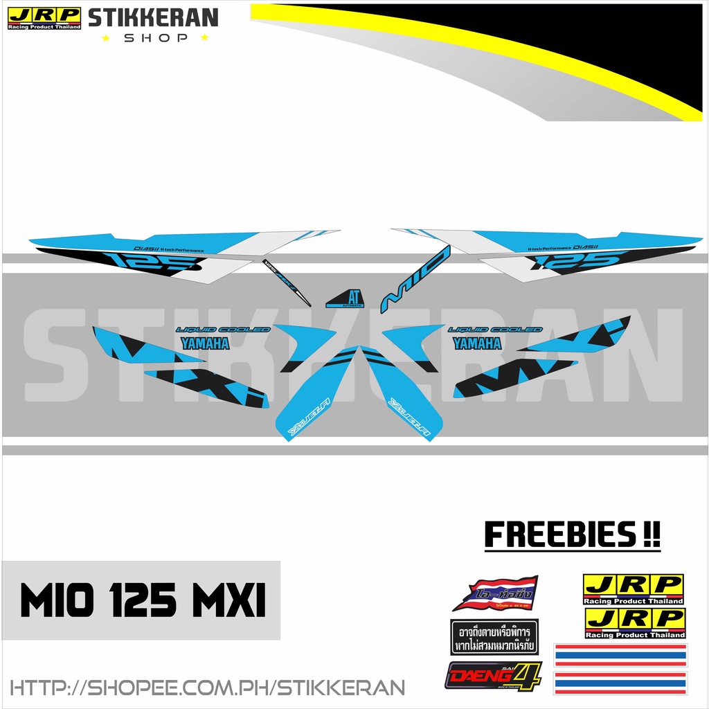 MIO 125 MXi STOCK DECALS (9COLOR CHOICES) | Shopee Philippines