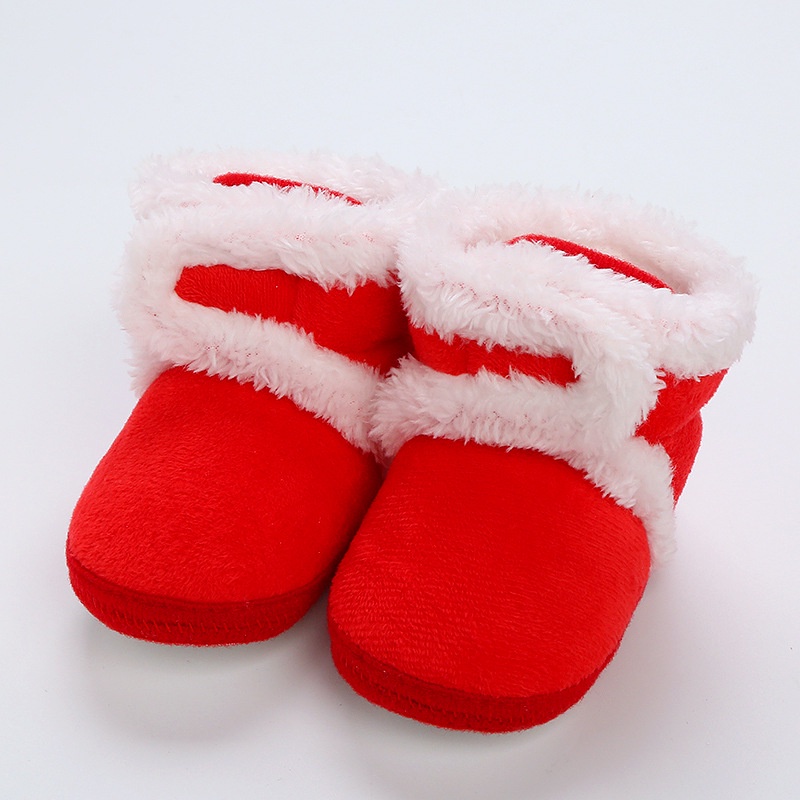 Newborn Baby Girls Boys Soft Booties Solid Pompom Snow Boots Infant ...