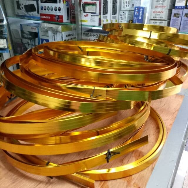 Edging / Nosing / about 3 meters per roll / Gold color for Videoke ...