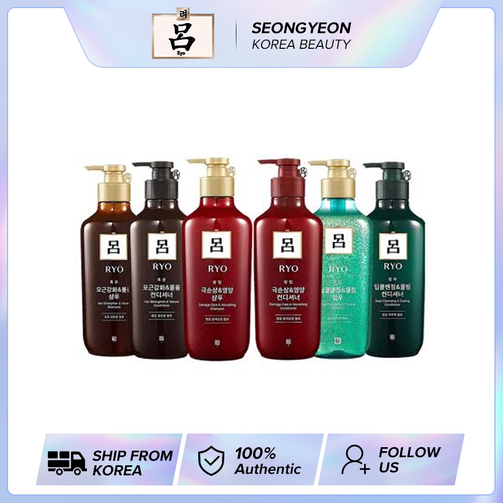 RYO Shampoo (550ml),Conditioner (550ml), Scalp Deep Cleansing & Cooling ...