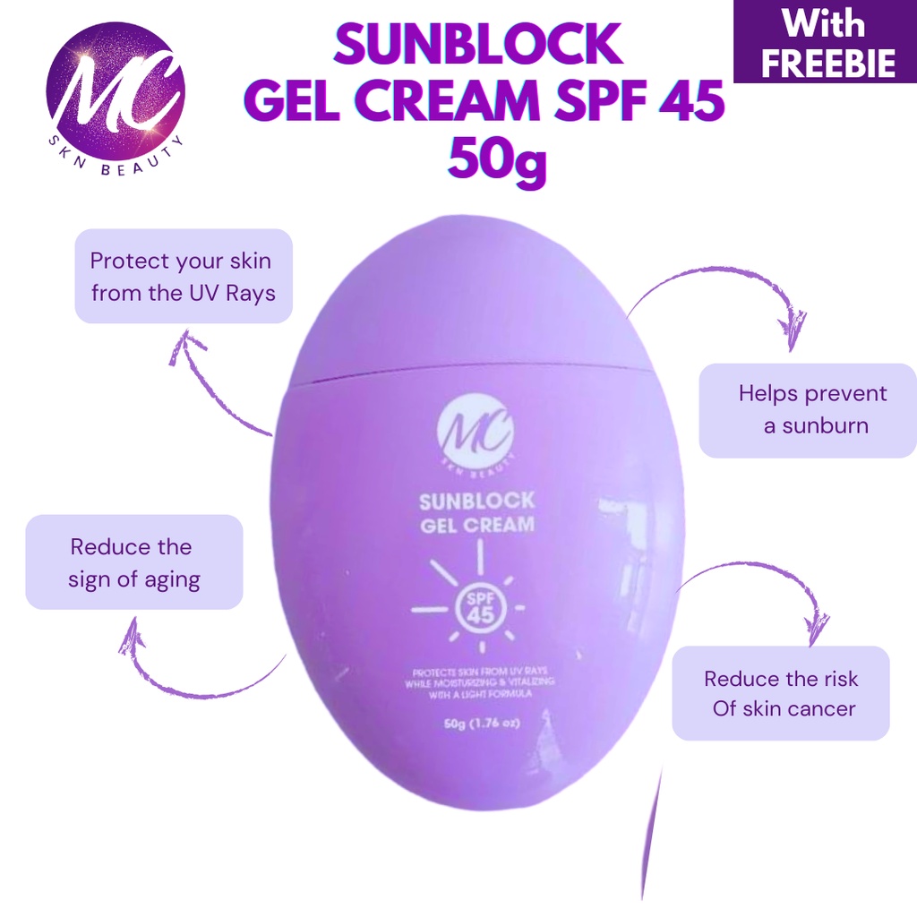 MC Sunblock Gel Cream SPF 45 now in bigger size 50g, protect you ...