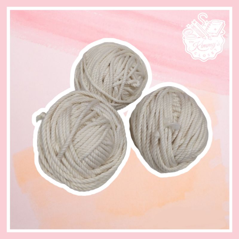 3mm Cream Cotton Macrame Cord (Mini Bundle) | Shopee Philippines