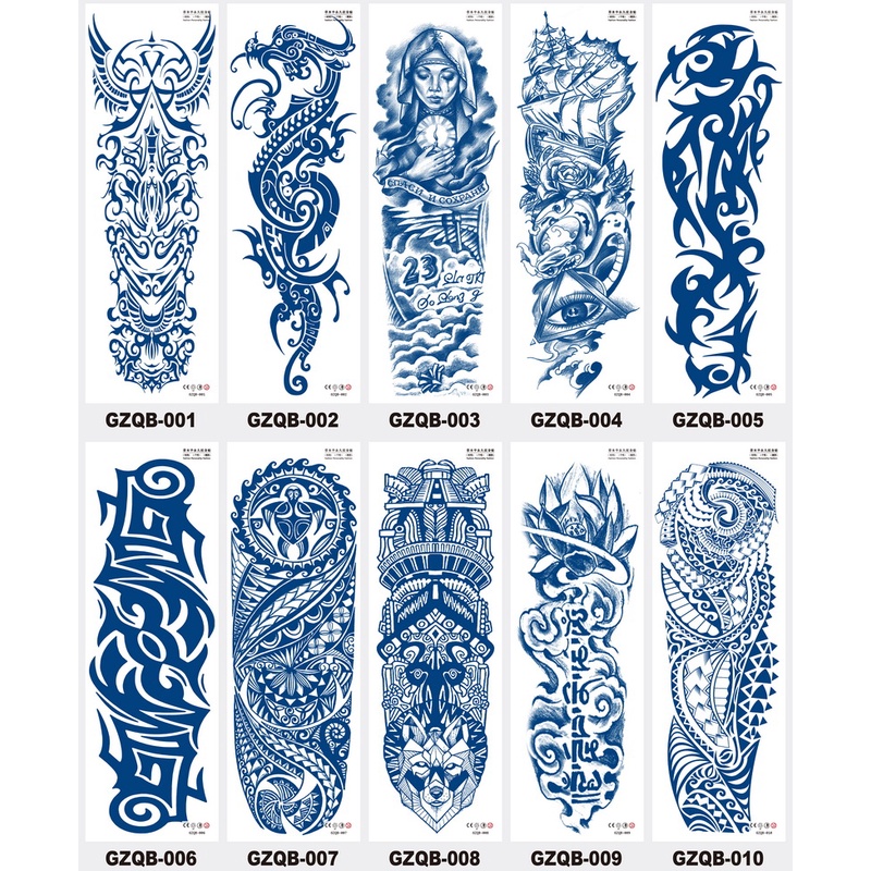 Large Full Arm Sleeve Tattoo Dragon Waterproof Temporary Tattoo Sticker ...