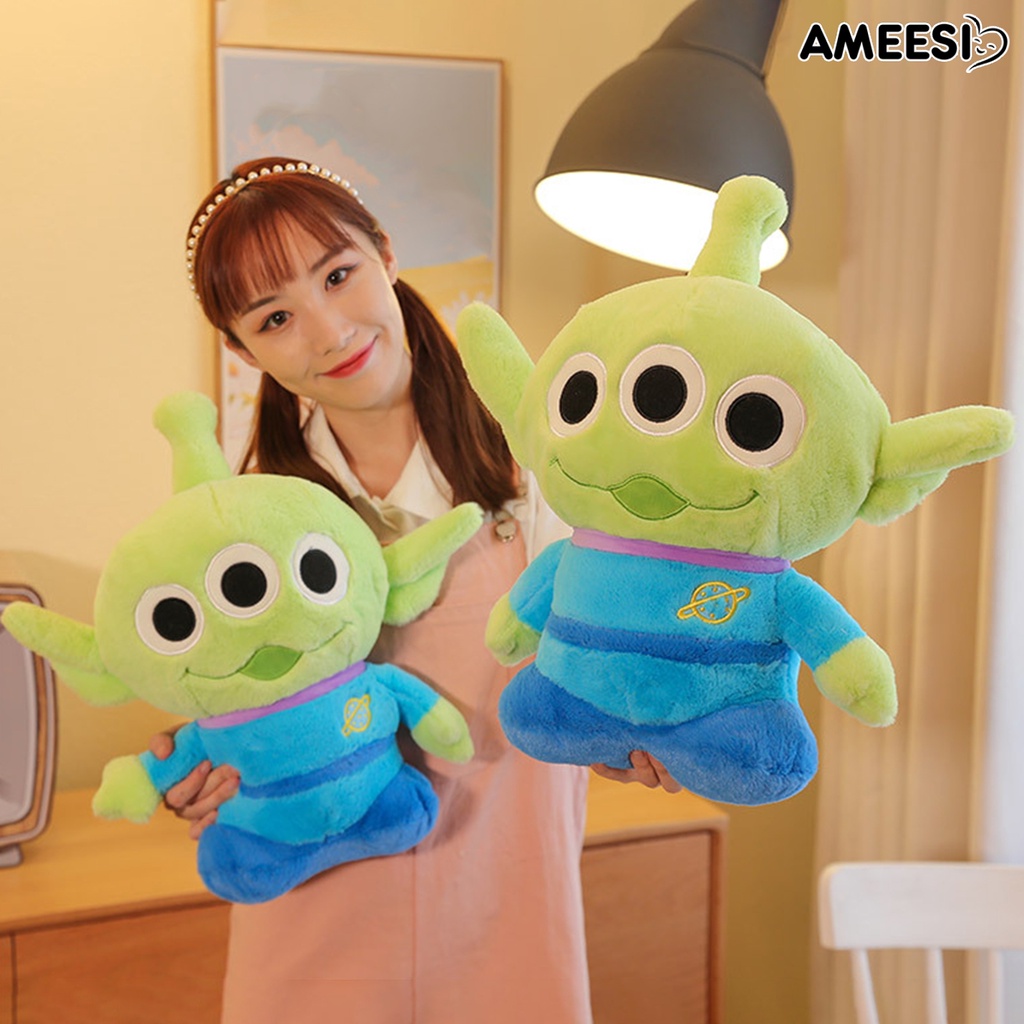 Ameesi 21/35cm Aliens Plush Toy Fluffy Lovely Three-eyed Monsters Doll ...