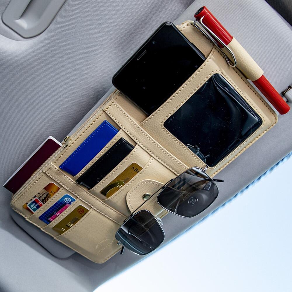 car card holder Car Sun Visor Organizer Car Accessories Interior ...