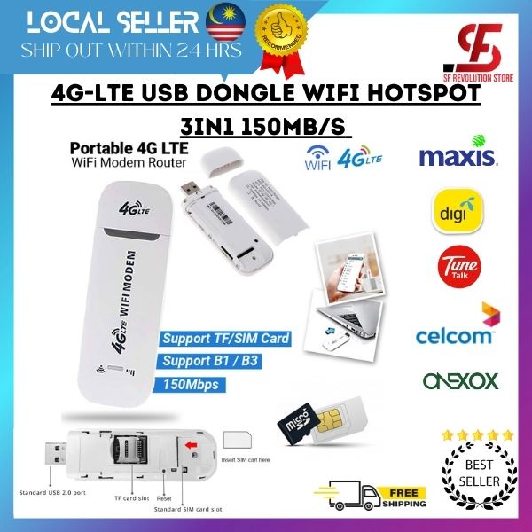 4G SIM card WiFi Router 150Mbps USB Modem Wireless Broadband Mobile ...