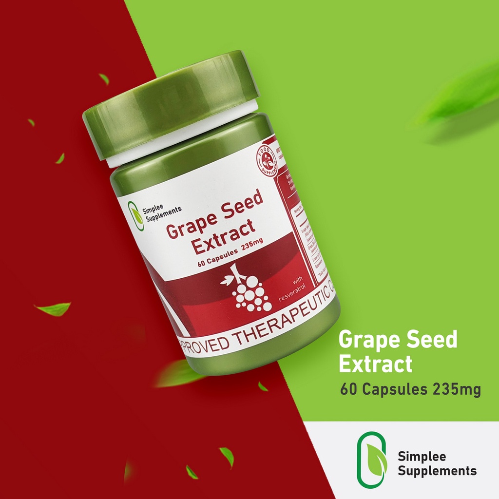 Simplee Grape Seed – 235mg | 60 Capsules – Supports Skin Appearance ...