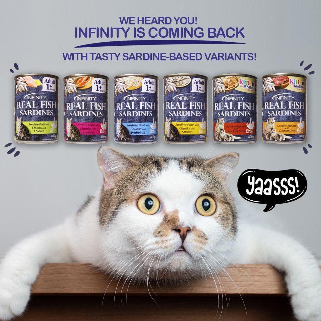 Thailand Infinity Sardine Goat Milk 400g Cat Wet Food 24/7 Pet Shop ...