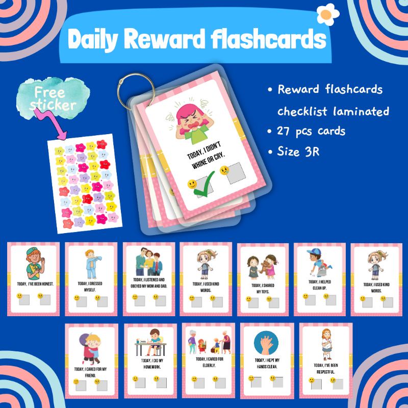 Daily reward checklist flashcards laminated | Shopee Philippines