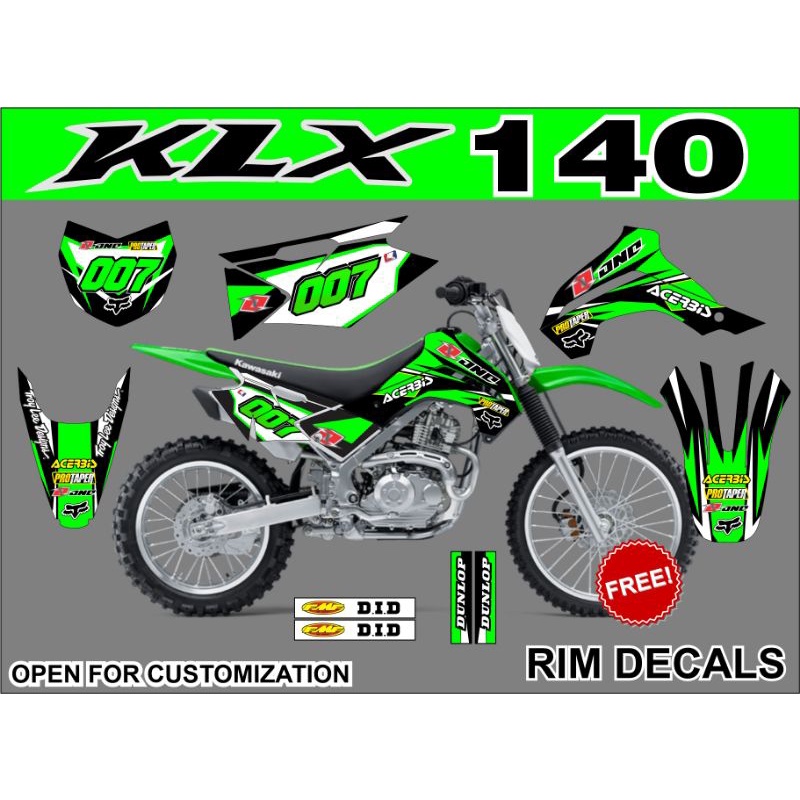 Kawasaki klx 140 full body decals | Shopee Philippines