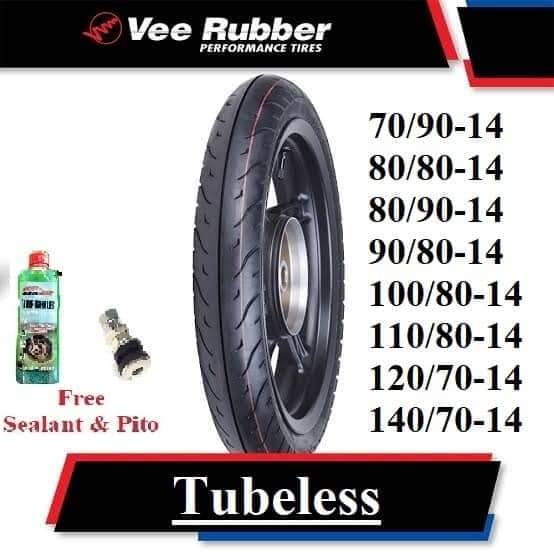 VEE RUBBER TIRE SIZES BY 14 (INCHES) WITH FREE PITO AND SEALANT ...
