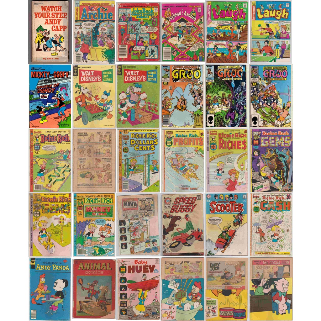10 cartoon comics for P1250 (1946-up) Archie, Disney, Woody Woodpecker ...