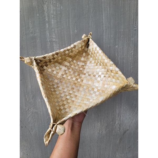 Native Square Pandan Tray with buttons | Shopee Philippines