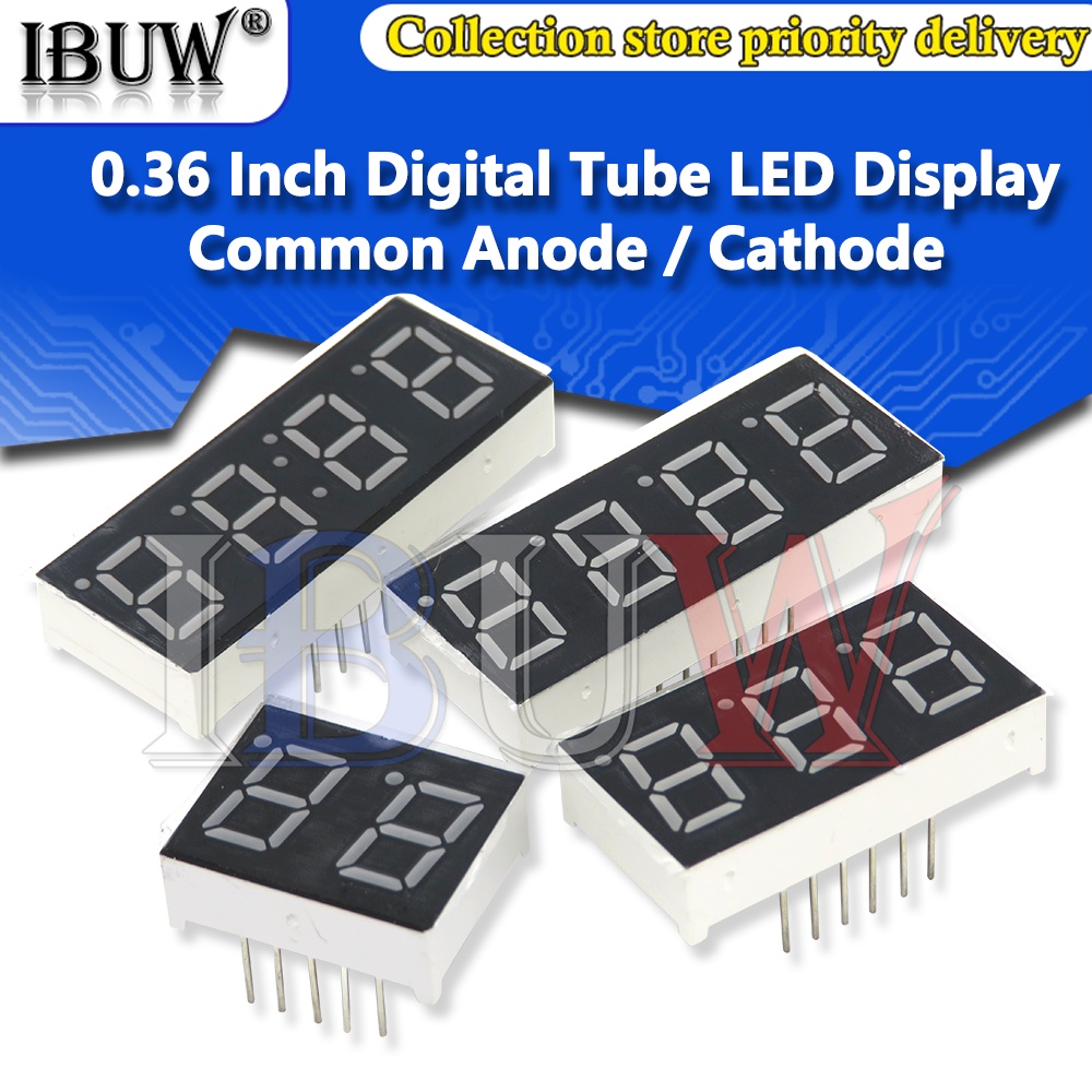 5PCS 0.36inch LED display 7 Segment 1 Bit/2 Bit/3 Bit/4 Bit Digit Tube ...